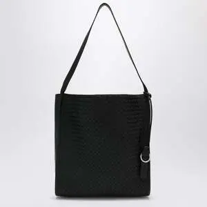 Bottega Veneta Corriere Medium Tote Bag In Braided Leather - Black
