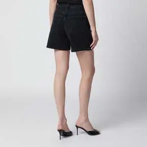 ANINE BING Delaney Denim Shorts - Black