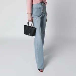 Valentino Garavani Rockstud Bag In Grained Calfskin - Black