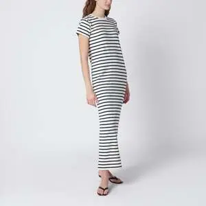 ANINE BING Wynne Striped Cotton Maxi Dress - Blue