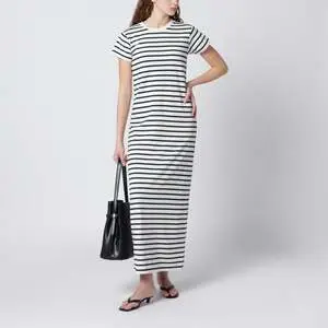 ANINE BING Wynne Striped Cotton Maxi Dress - Blue