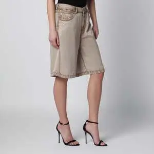 DIESEL® Viscose Bermuda Shorts - Beige