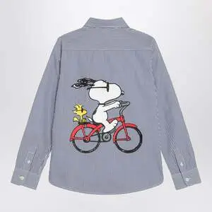 MC2 SAINT BARTH Striped Agnes Shirt With Snoopy Print