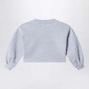 BOBO CHOSES Spring Letters Mélange Cropped Sweatshirt