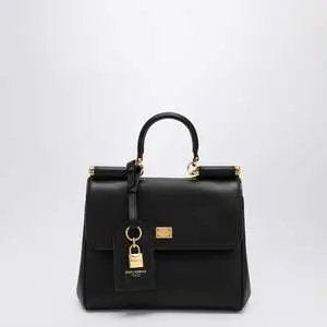 Dolce & Gabbana My Sicily Shoulder Bag In Calfskin Leather - Black