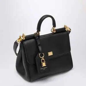 Dolce & Gabbana My Sicily" Leather Shoulder Bag - Black
