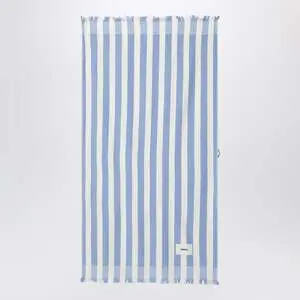 TEKLA Light Blue/white Striped Beach Towel - Brown