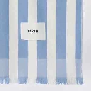 TEKLA Light Blue/white Striped Beach Towel