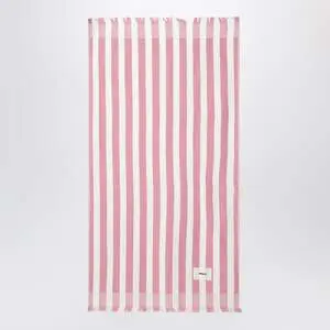 TEKLA White Striped Beach Towel - Pink