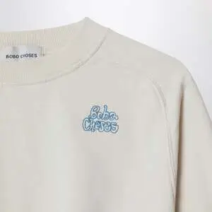 BOBO CHOSES Mélange Cotton Logo Sweatshirt