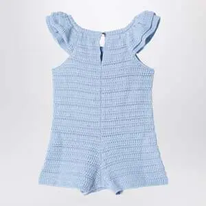 Chloé Openwork Romper With Logo Embroidery