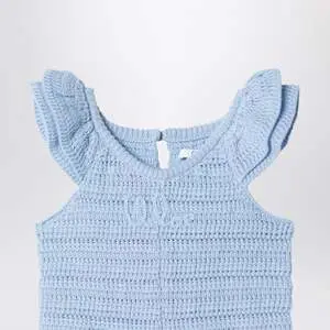 Chloé Openwork Romper With Logo Embroidery