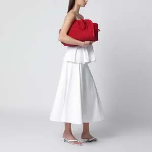 Jacquemus Turismo Raffia Bowling Bag - Red