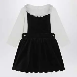 Chloé White And Velvet Dress - Blue