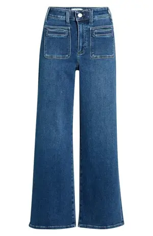Paige Anessa Pocket Wide-leg Jeans - Crosswind