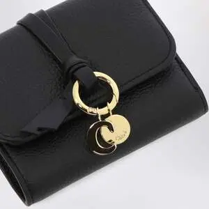 Chloé Small Alphabet Trifold Wallet - Black