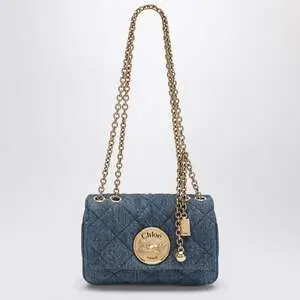 Chloé Heritage Small Quilted Denim Shoulder Bag