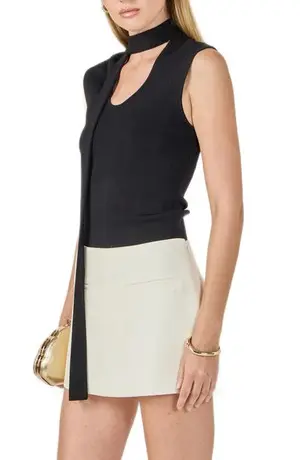 Endless Rose Knit Tank & Scarf - Black