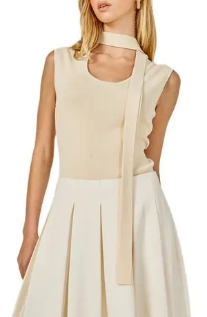 Endless Rose Knit Tank & Scarf Cream