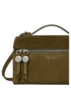 Tory Burch Suede Top Handle Bag - Leccio