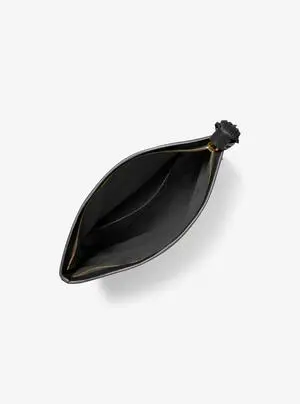 Michael Kors Thalitha Leather Foldover Clutch - Black