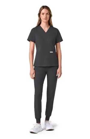JAANUU Ultralast Essential Performance 6-pocket Scrub Set - Pewter