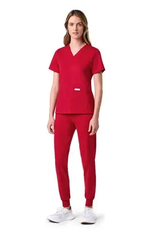 JAANUU Ultralast Essential Performance 6-pocket Scrub Set - Red