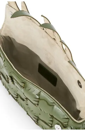 Staud Leather Clutch - Leaf