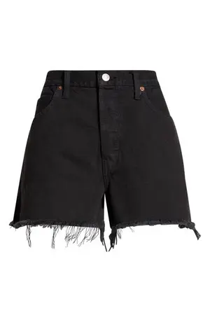 RE/DONE The Breezy Frayed Hem Denim Shorts