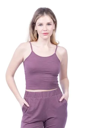 LEZAT Tegan Organic Cotton Cami Tank - Black