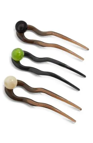 Chelsea28 Orb Stix Hair Pins 3-pack - Blue Multi