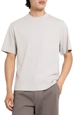 Theory Relaxed Stripe Cotton Blend T-shirt