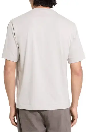 Theory Relaxed Stripe Cotton Blend T-shirt
