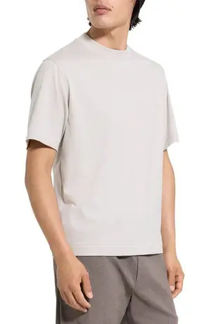 Theory Relaxed Stripe Cotton Blend T-shirt