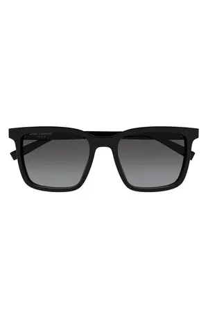 Saint Laurent 54mm Square Sunglasses - Black