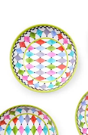 MACKENZIE-CHILDS Palm Springs Set Of 4 Melamine Bowls