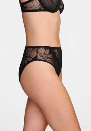 CUUP The Highwaist Floral Lace - Black