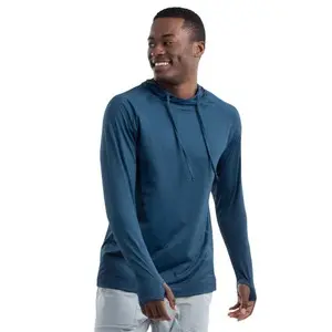 BLOQUV Sun Protective Performance Hoodie - Midnight Blue