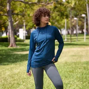 BLOQUV Sun Protective Performance Hoodie - Midnight Blue