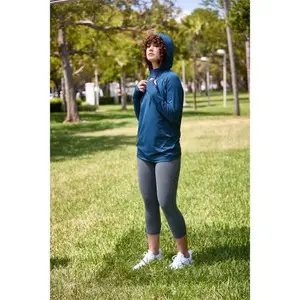 BLOQUV Sun Protective Performance Hoodie - Midnight Blue