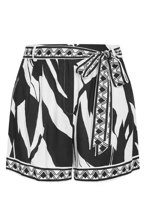 City Chic Belted High-waist Shorts