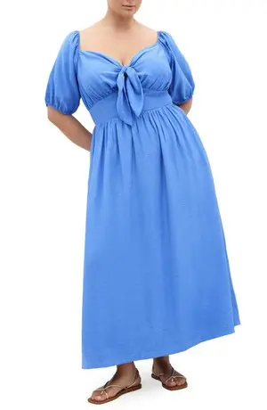 City Chic Villa Roma Maxi Dress Ocean