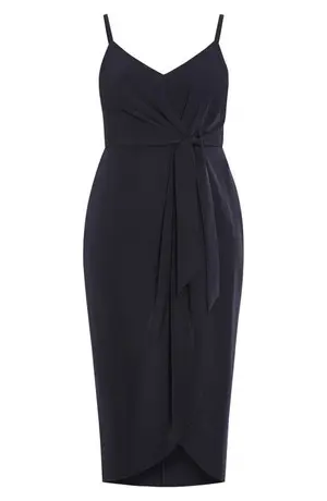 City Chic Faux-wrap Dress