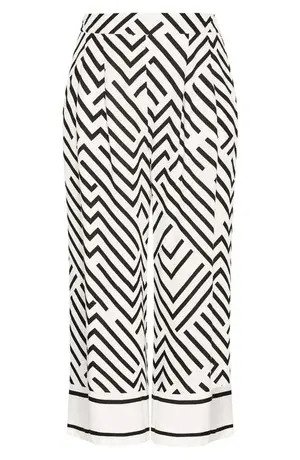 City Chic Printed Wide Leg Pants