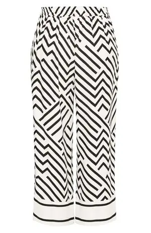 City Chic Printed Wide Leg Pants