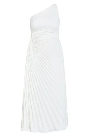 City Chic Aliza One-shoulder Dress - Ivory