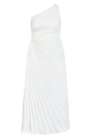 City Chic Aliza One-shoulder Dress - Ivory