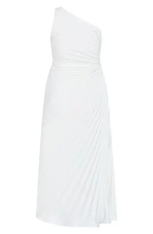 City Chic Aliza One-shoulder Dress - Ivory