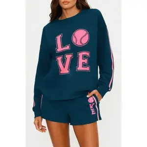 Beach Riot Cyra Crewneck Cotton Sweatshirt - Seashell