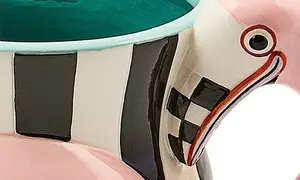 MACKENZIE-CHILDS Patience Brewster Sheila Flamingo Ceramic Mug